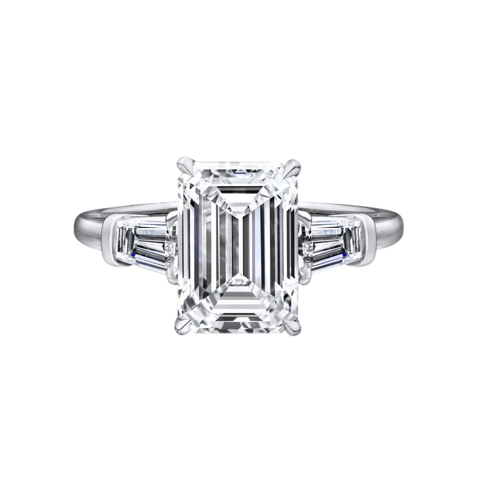 Emerald Cut Diamond Engagement Ring | Three Stone | The Tijuana | Mara ...